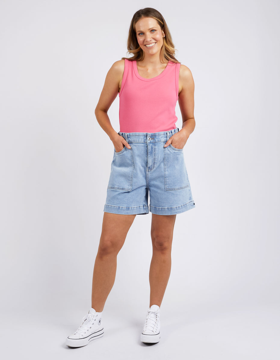 RIB CREW TANK | PINK LEMONADE – Boutique on Binney